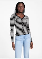 Ella Striped Sweater Top | GUESS Factory Ella Striped Sweater Top | GUESS Factory