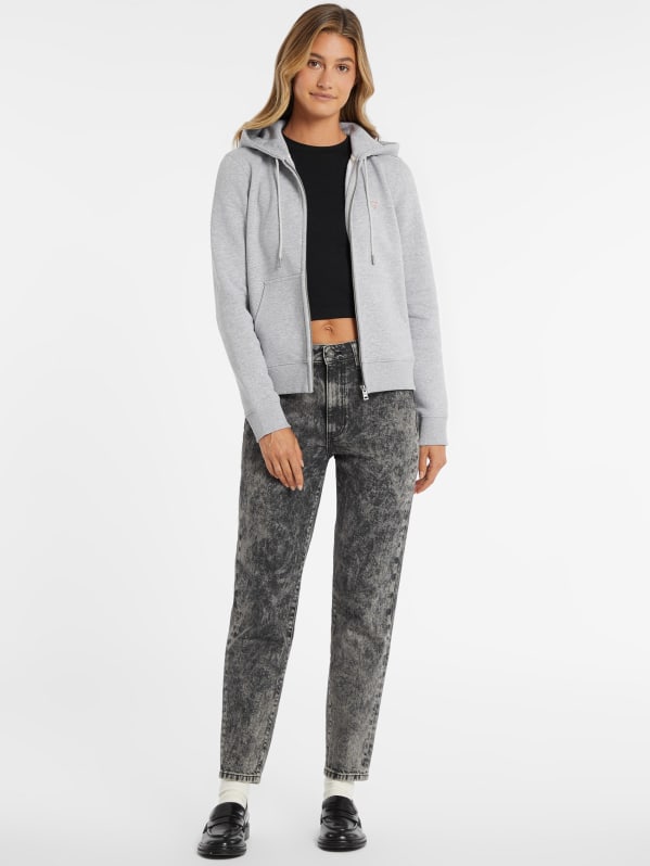 Mini Patch Zip-Up Sweatshirt | GUESS Jeans Mini Patch Zip-Up Sweatshirt | GUESS Jeans