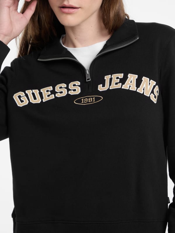 Eco Half-Zip Sweatshirt | GUESS Eco Half-Zip Sweatshirt | GUESS
