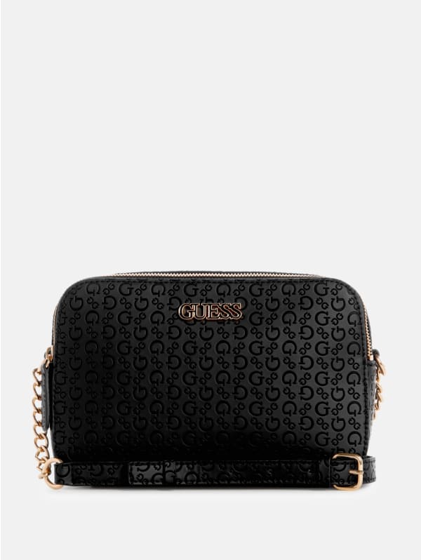 Zakaria Debossed Logo Double-Zip Crossbody | GUESS Factory Zakaria Debossed Logo Double-Zip Crossbody | GUESS Factory
