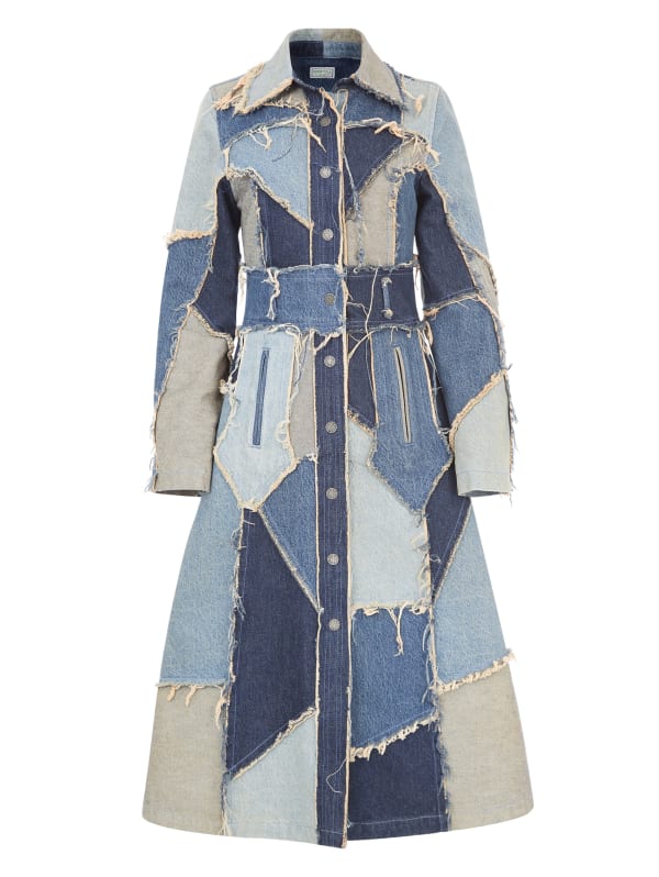 patchwork denim coat | GUESS patchwork denim coat | GUESS