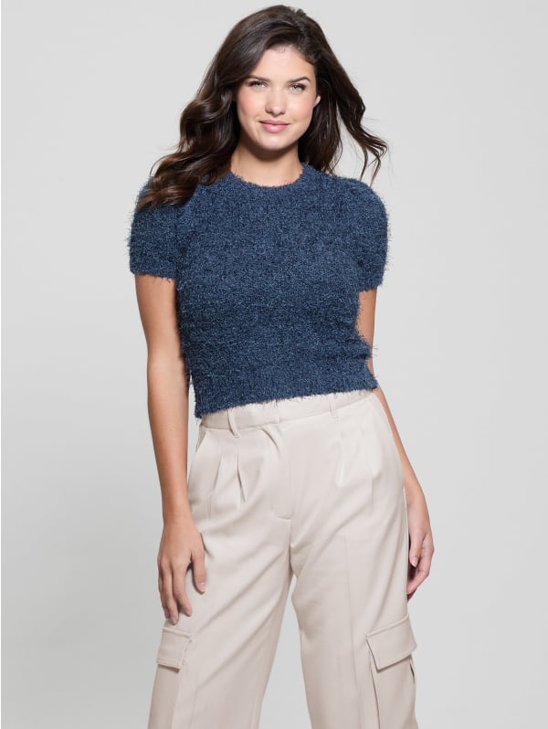 Usami Fuzzy Sweater Top | GUESS Usami Fuzzy Sweater Top | GUESS