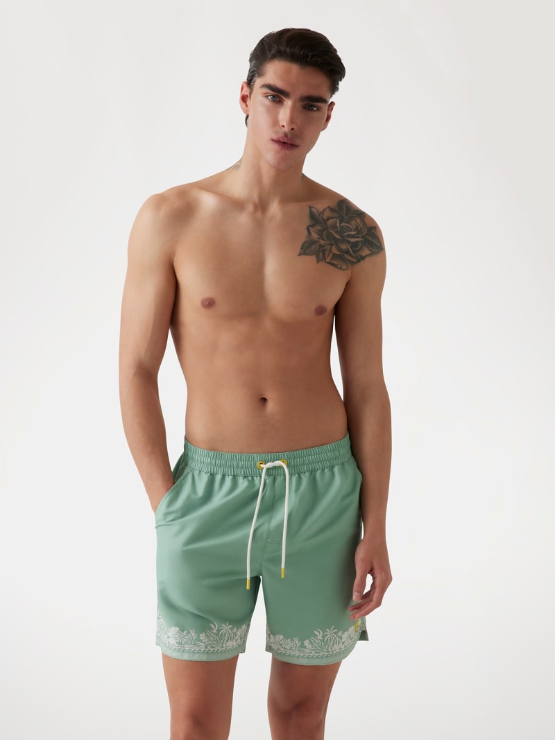 GUESS® Twill swim trunks Men