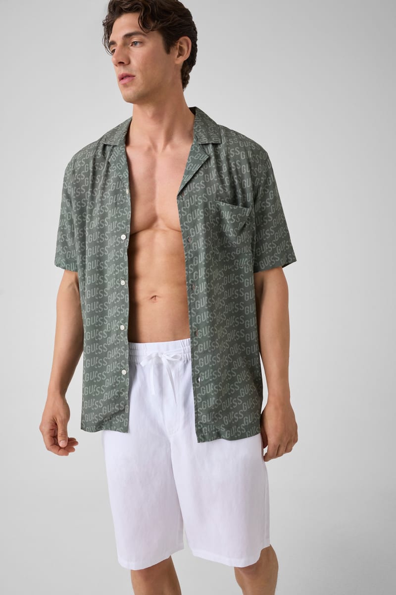 GUESS® Camicia con logo stampato Uomo