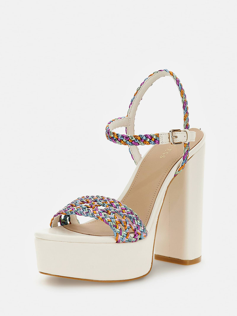Sandalette Gabelle Riemen in Flechtoptik Damen | GUESS® Offizielle Webseite