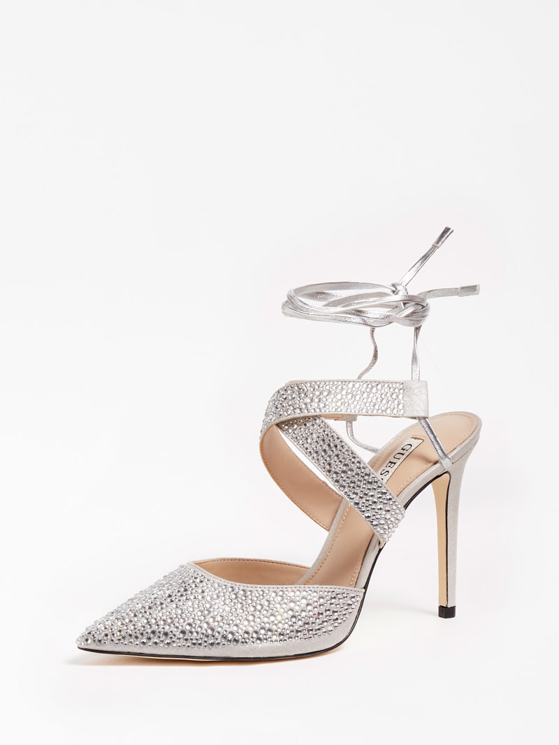 GLOWY RHINESTONE SANDAL Women | GUESS® Official Website