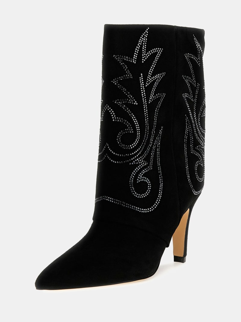 Bota Cynna de piel auténtica Mujer | GUESS® Colecciones pasadas