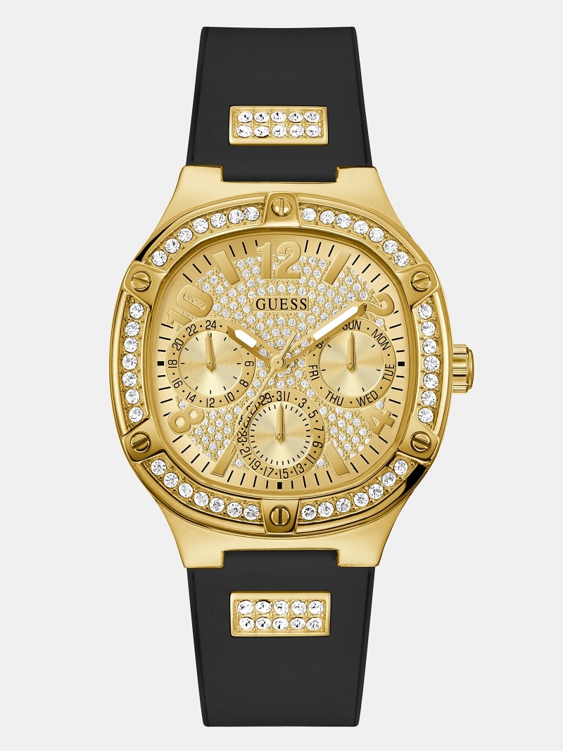 Multi-function watch with crystal appliqué Women | GUESS® Official Website