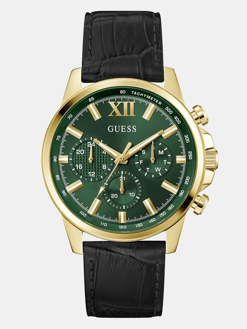 GUESS® Reloj multifunción de piel 44 mm Hombre