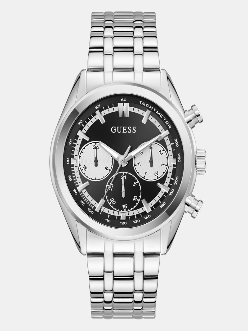 GUESS® Reloj multifunción de acero inoxidable 44 mm Hombre