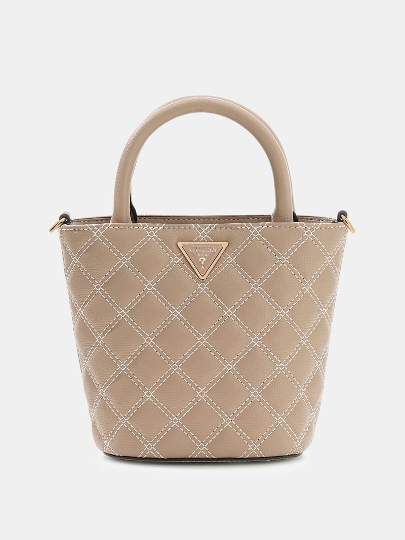 GUESS® Giully Quilted Mini Bucket Bag Women