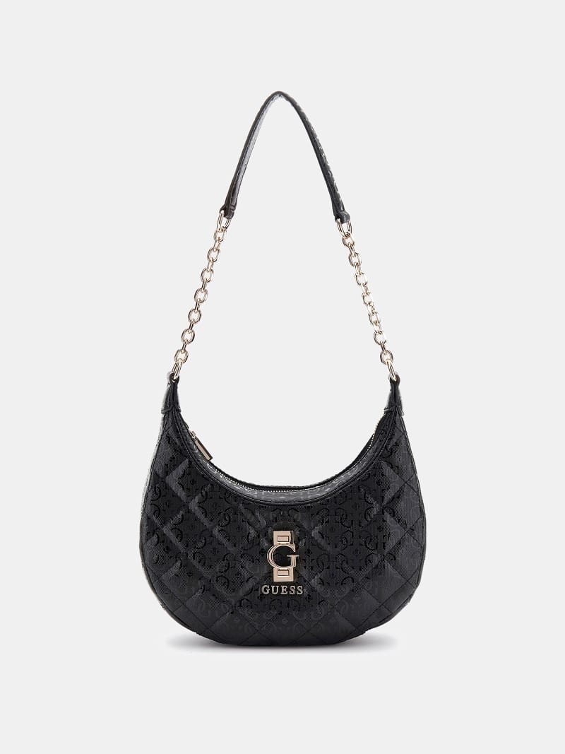GUESS® Mini hobo Bessey con logotipo 4G de charol Mujer