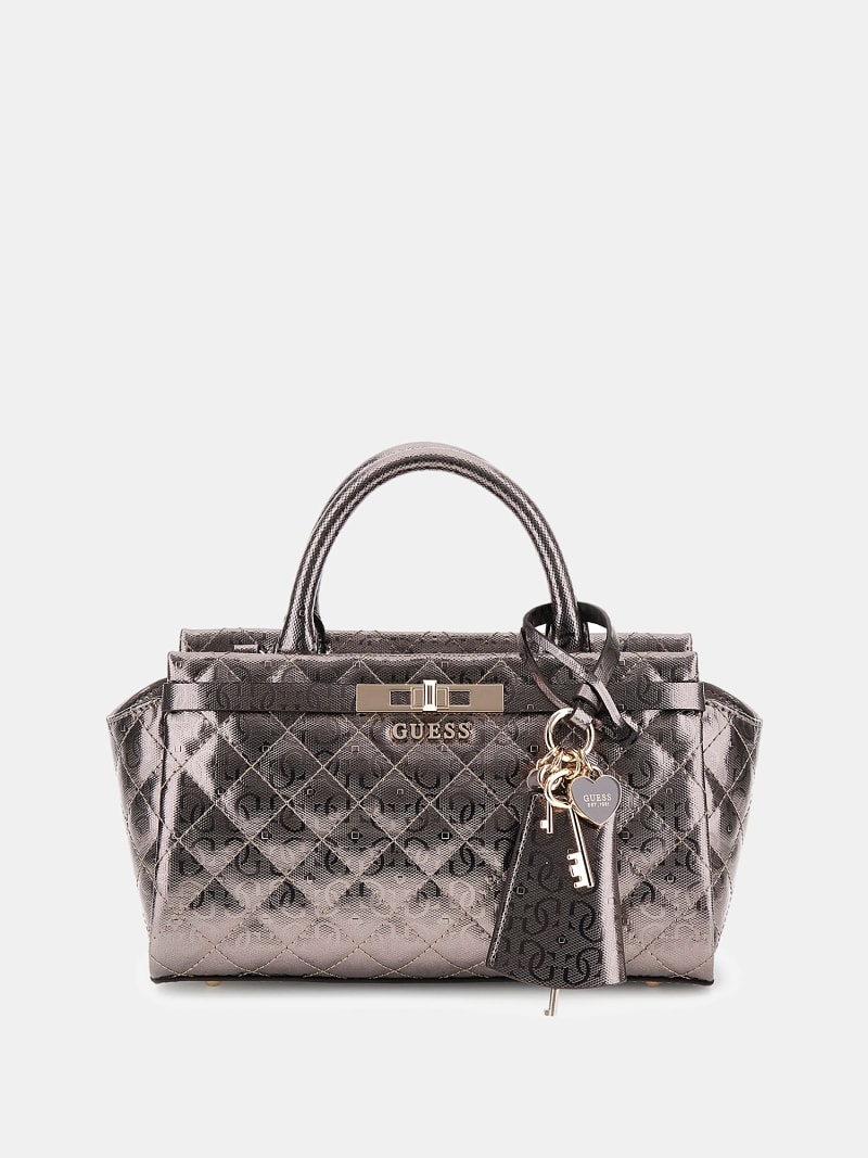 GUESS® Sac à main Idra logo 4G verni Femme