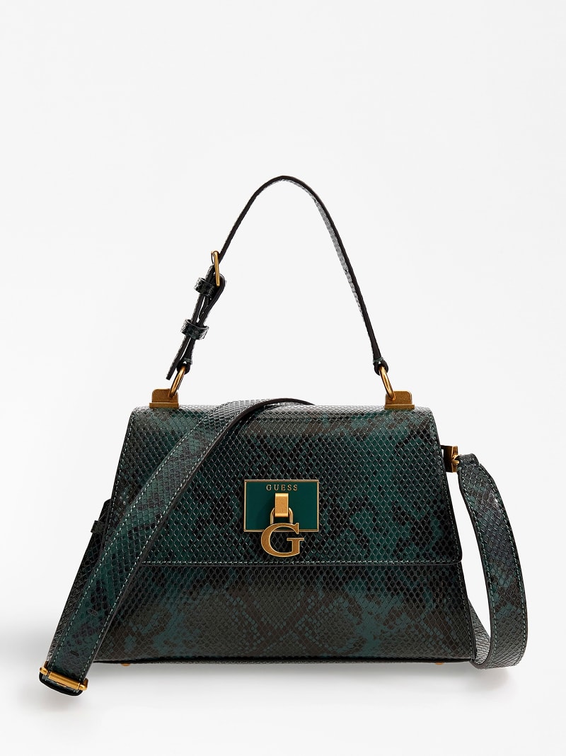 GUESS® KATEY PYTHON PRINT HANDBAG