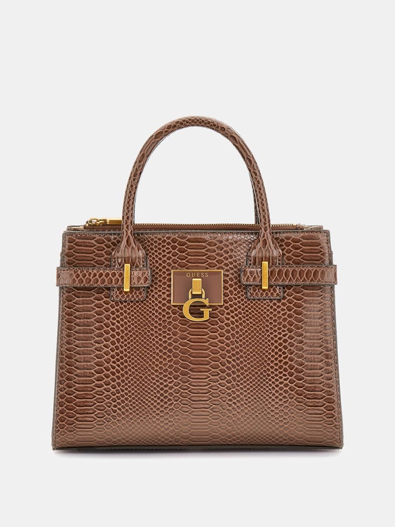 GUESS® Tabata python-print handbag Women