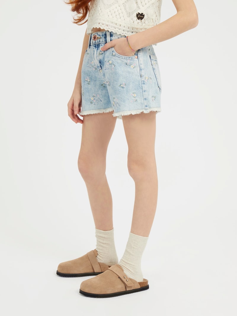 GUESS® Embroidered denim shorts
