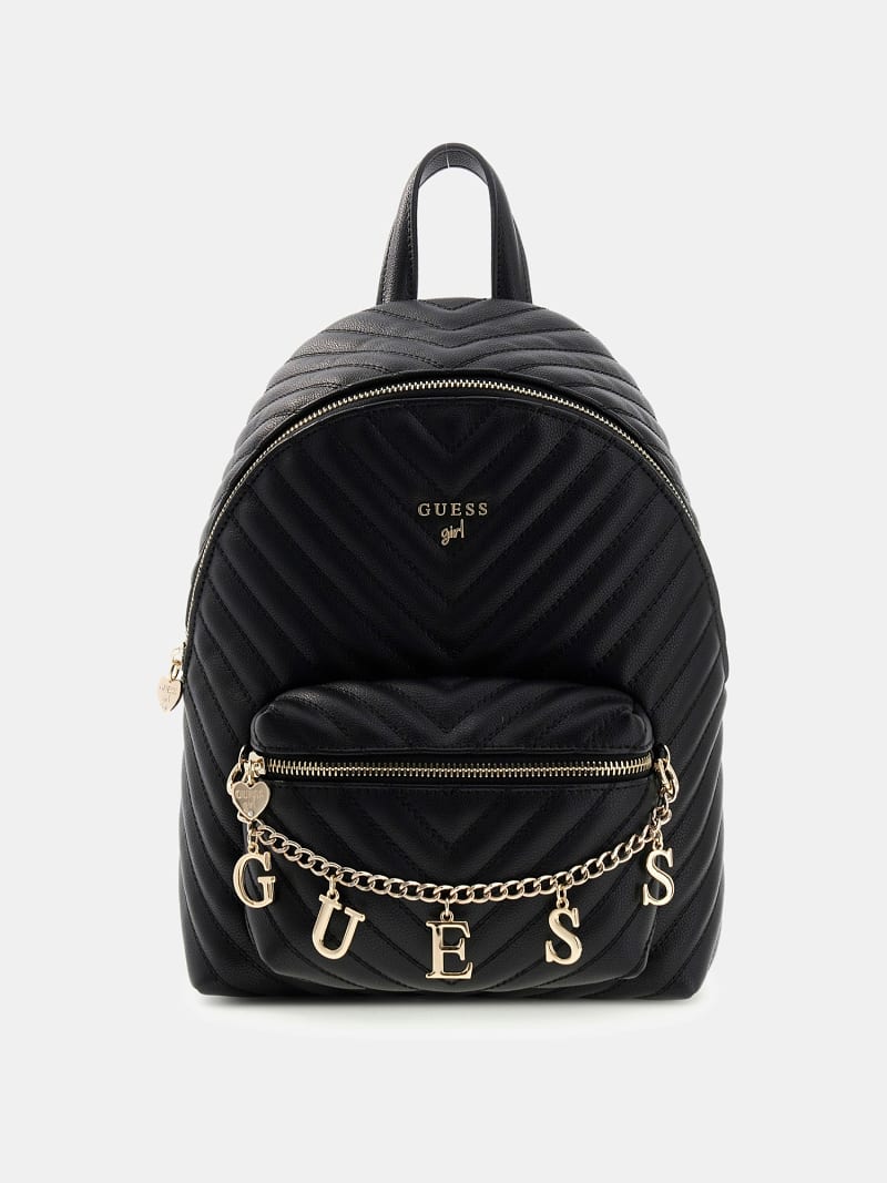 GUESS® Kids Chain lattering logo backpack Girls