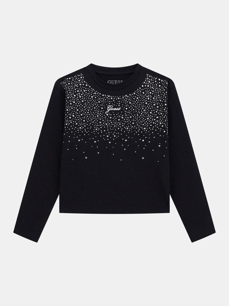 GUESS® Kids T-shirt met strass-logo Meisjes