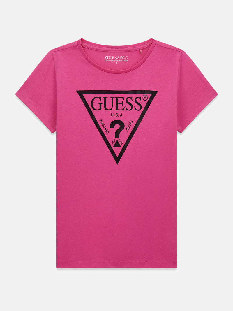 GUESS® Kids T-shirt logo triangolo effetto laminato Bambina