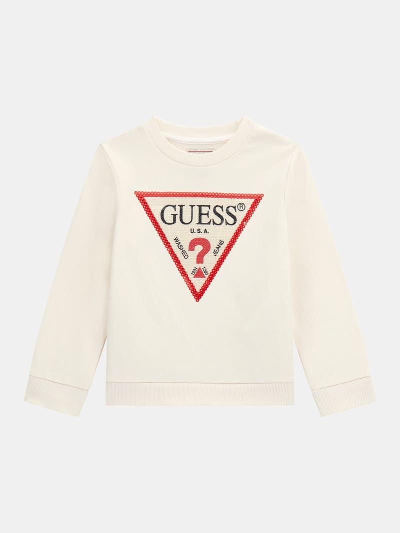 GUESS® Kids Sweatshirt met driehoeklogo met lovertjes Meisjes