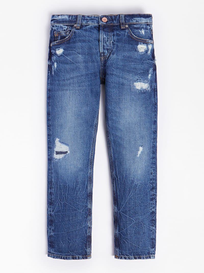 DESTROYED RELAXED FIT DENIM PANT | GUESS® Official Website