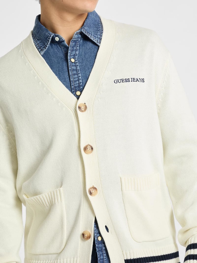 Embroidered Logo Varsity Cardigan Men | GUESS® Past Collections