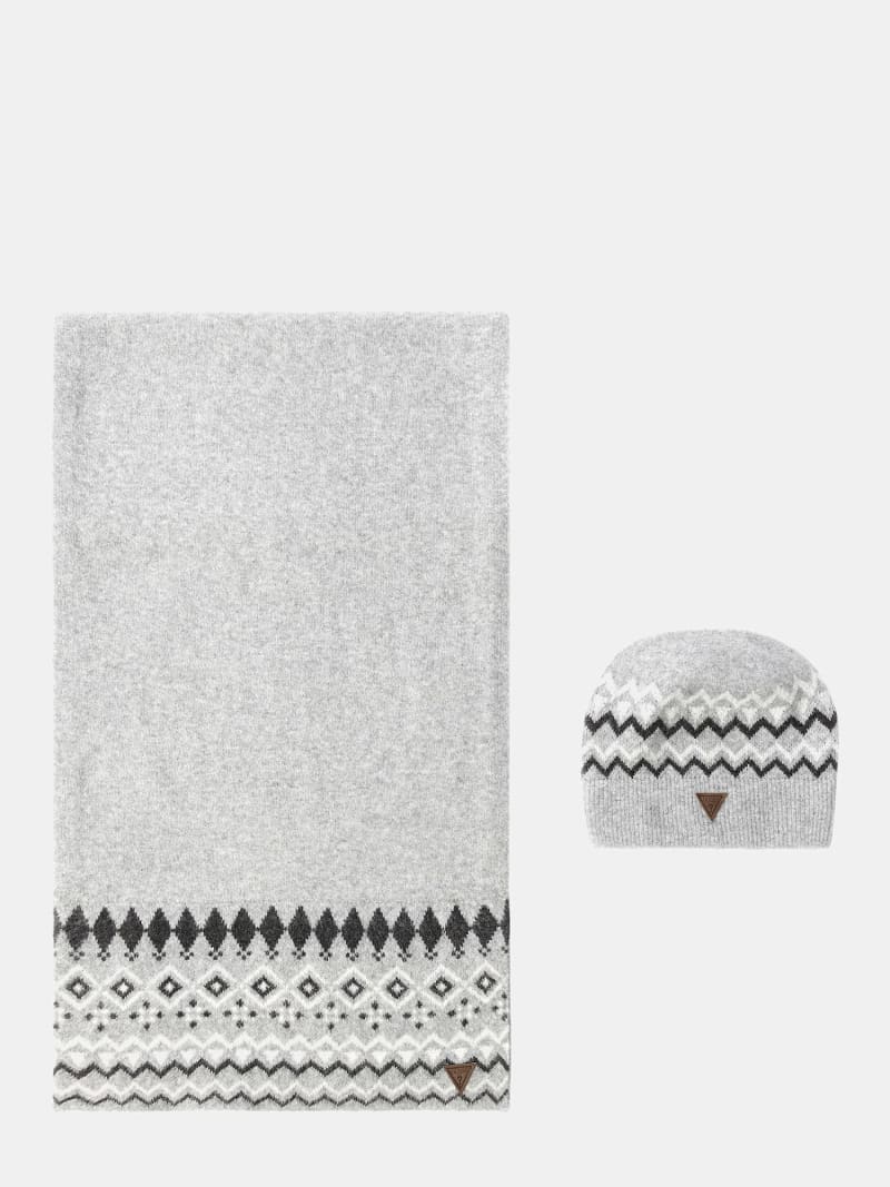 GUESS® Set bonnet et écharpe laine mélangée Homme