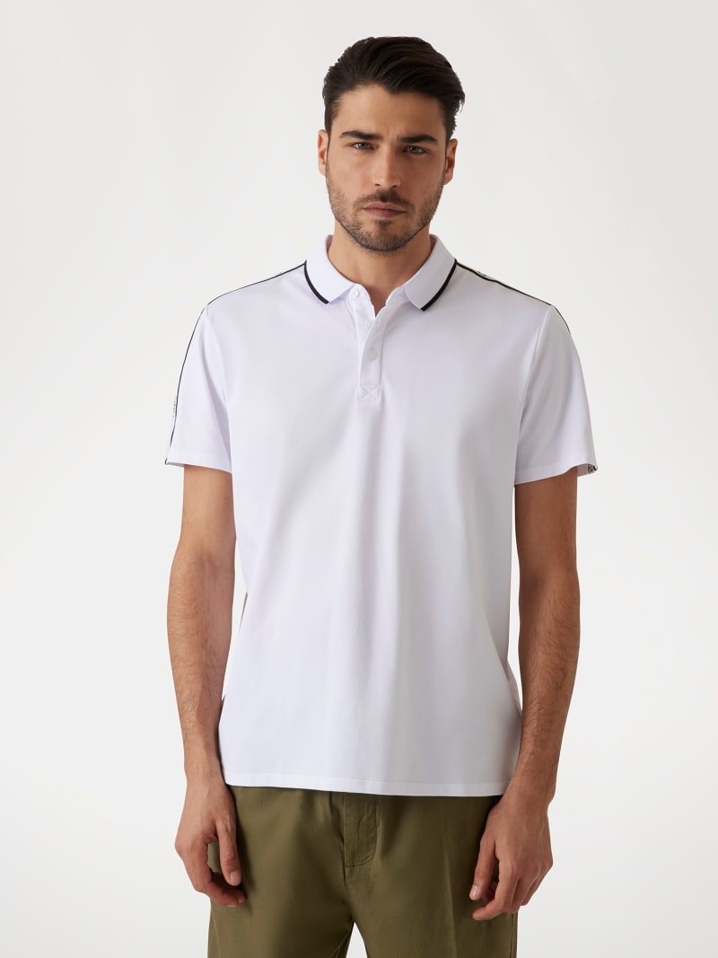 GUESS® Logo bands polo shirt Men