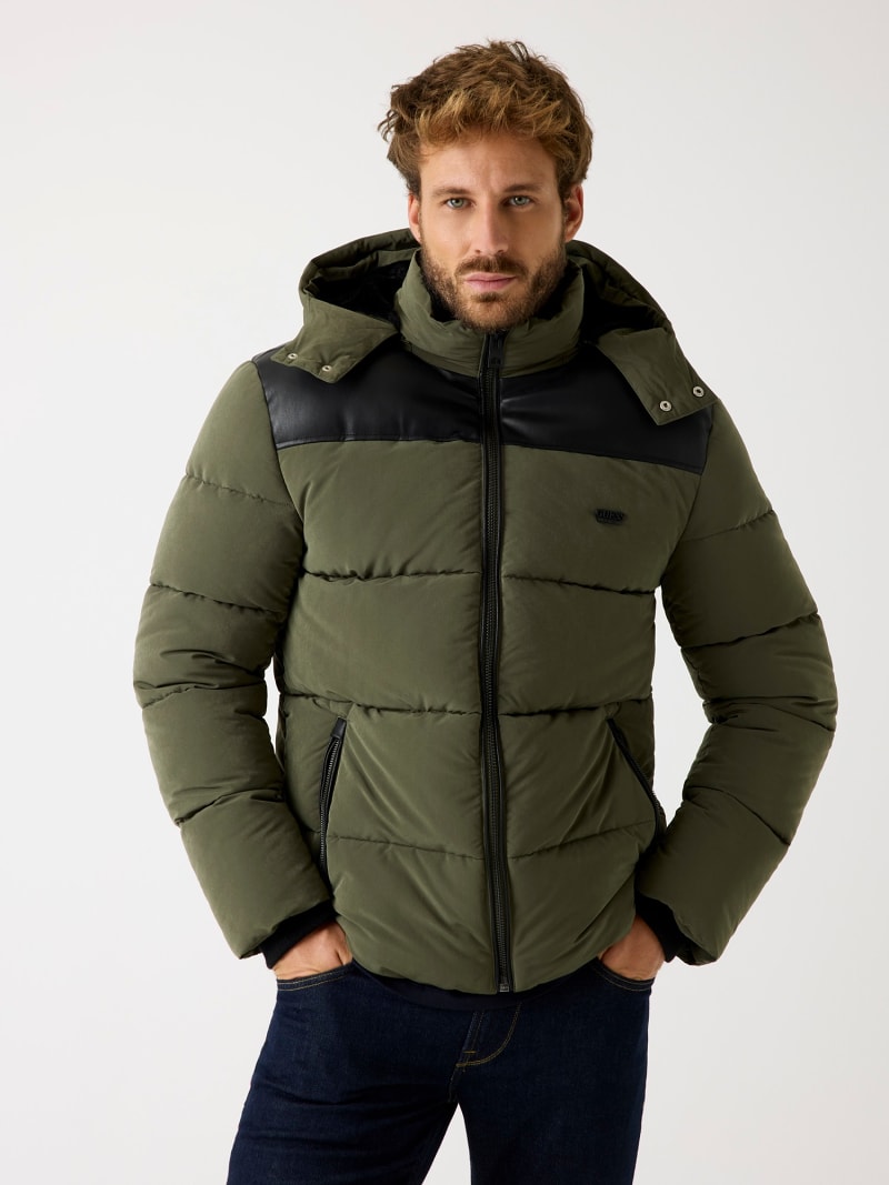 GUESS® Hooded puffer jacket Men