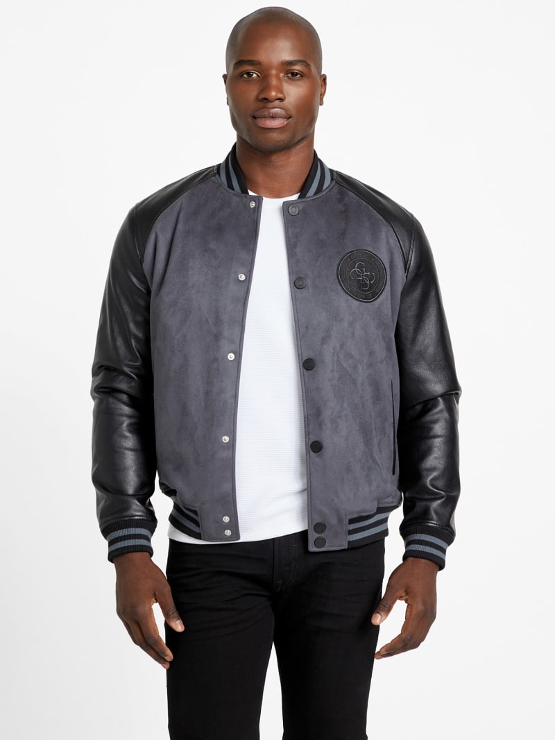 GUESS® 4G logo varsity jacket Men