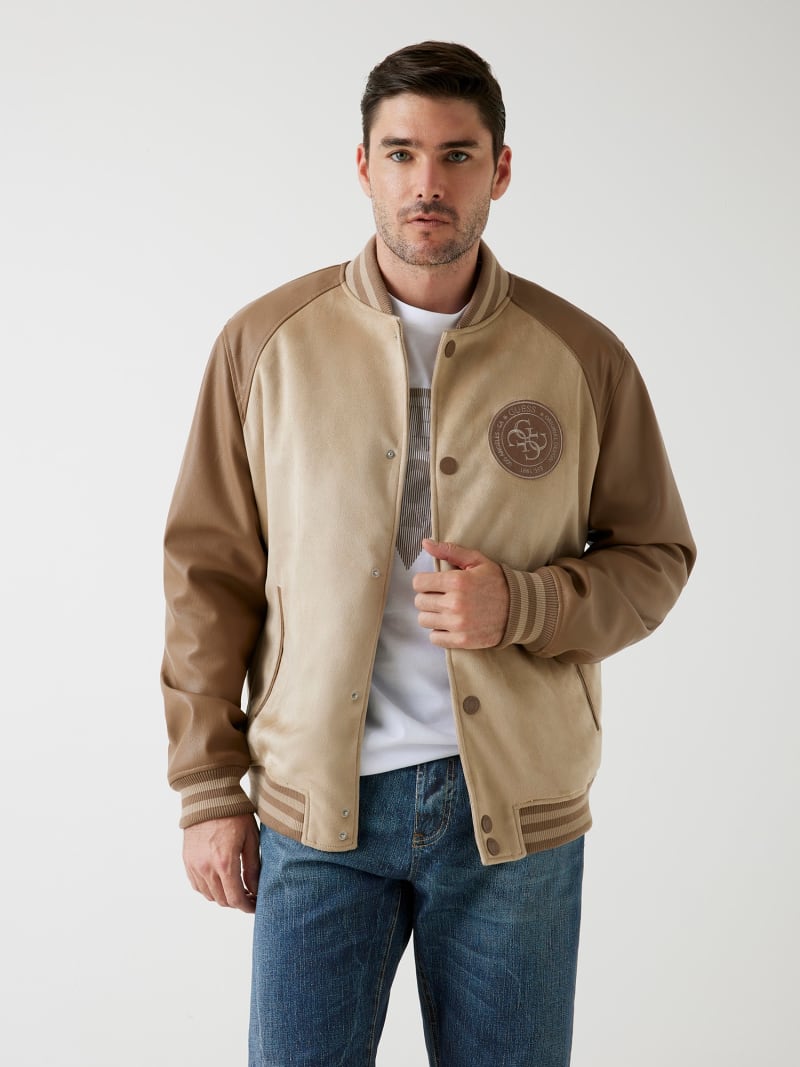 GUESS® 4G logo varsity jacket Men
