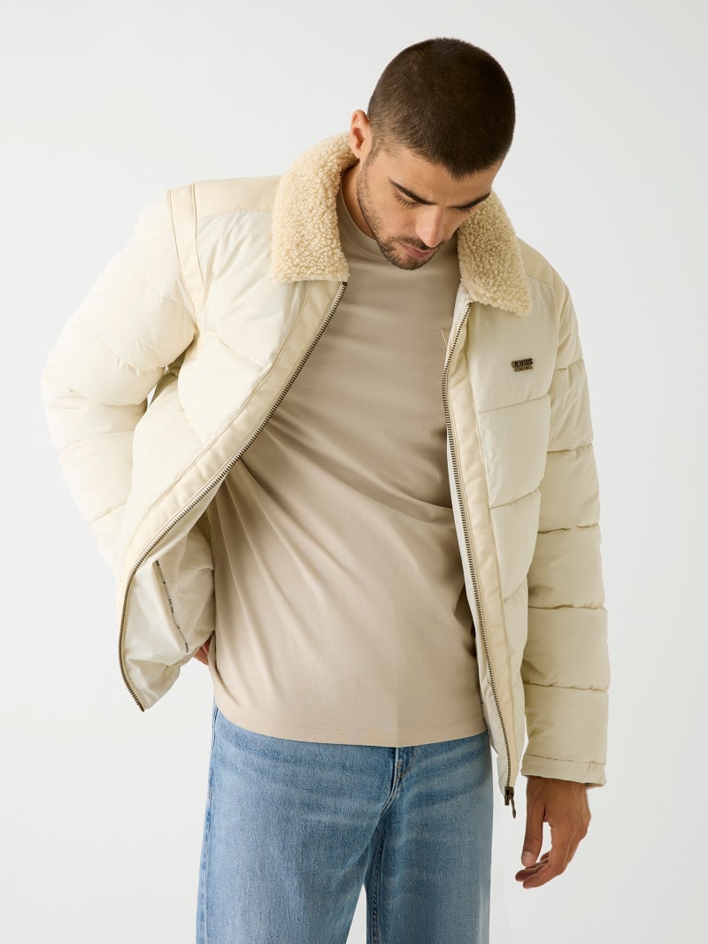 Canvas puffer jacket Men | GUESS® Past Collections