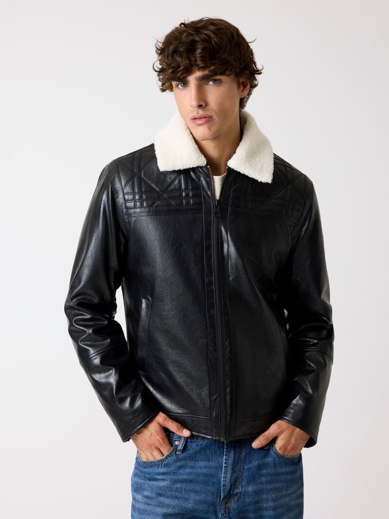 GUESS® Faux-leather jacket Men
