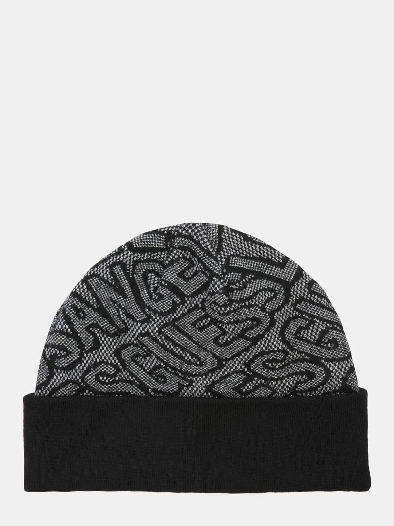 GUESS® Silk-blend logo beanie Men