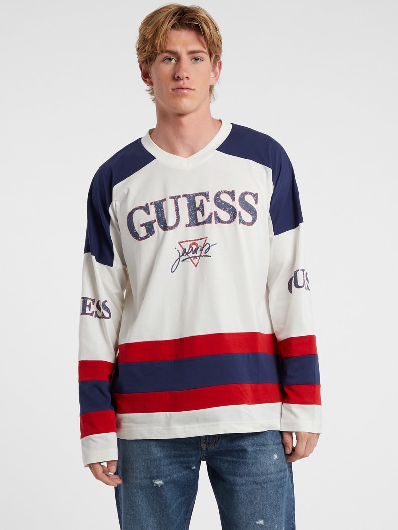 Oversized hockey-T-shirt Heren | GUESS Jeans®
