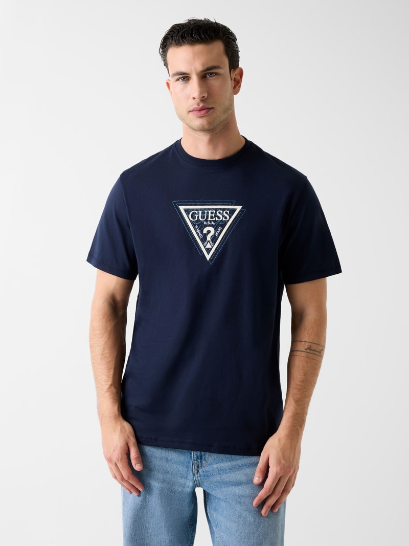 GUESS® Camiseta logo triángulo Hombre