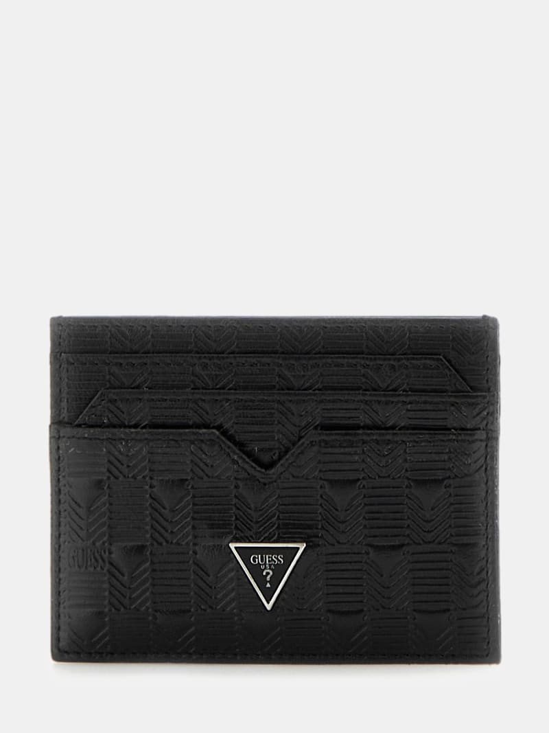 GUESS® Torino Genuine Leather Credit Card Holder Men