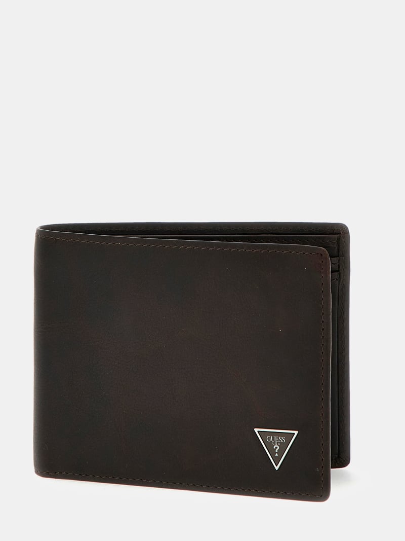 GUESS® Roma genuine leather wallet Men