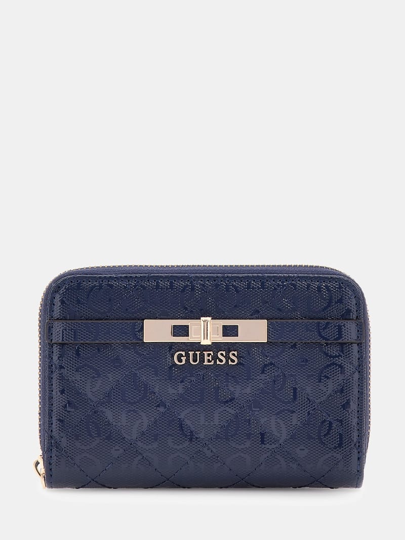 GUESS® Cartera Idra con logotipo 4G de charol Mujer