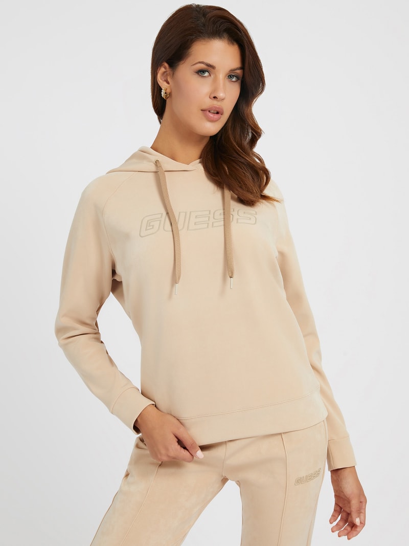 Sweatshirt com efeito camurça Mulher | Site Oficial GUESS®