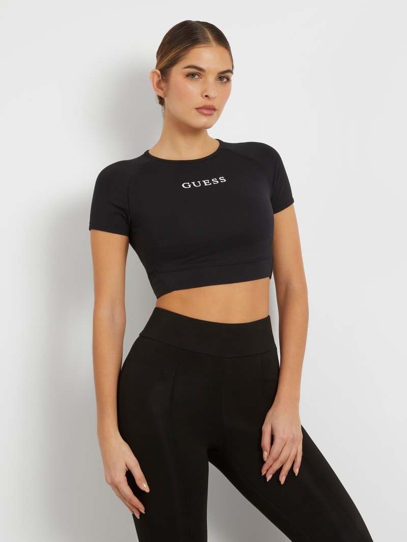 GUESS® Front logo active top Women