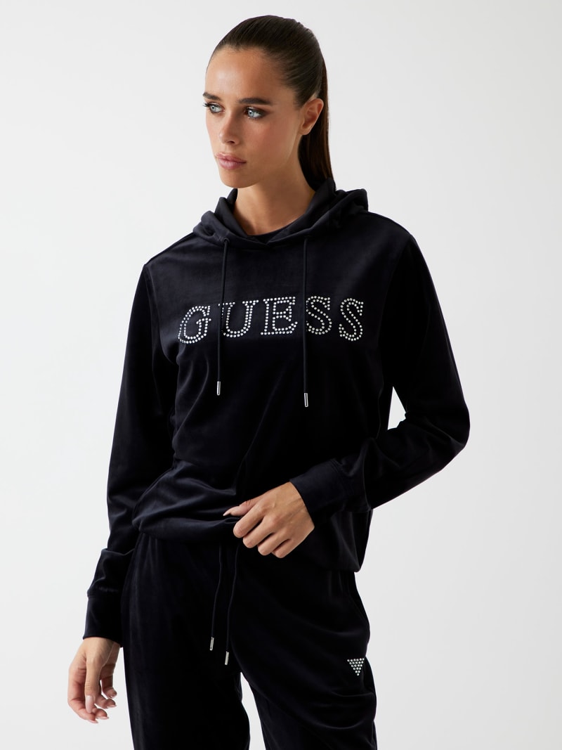 GUESS® Rhinestone logo sweatshirt Women
