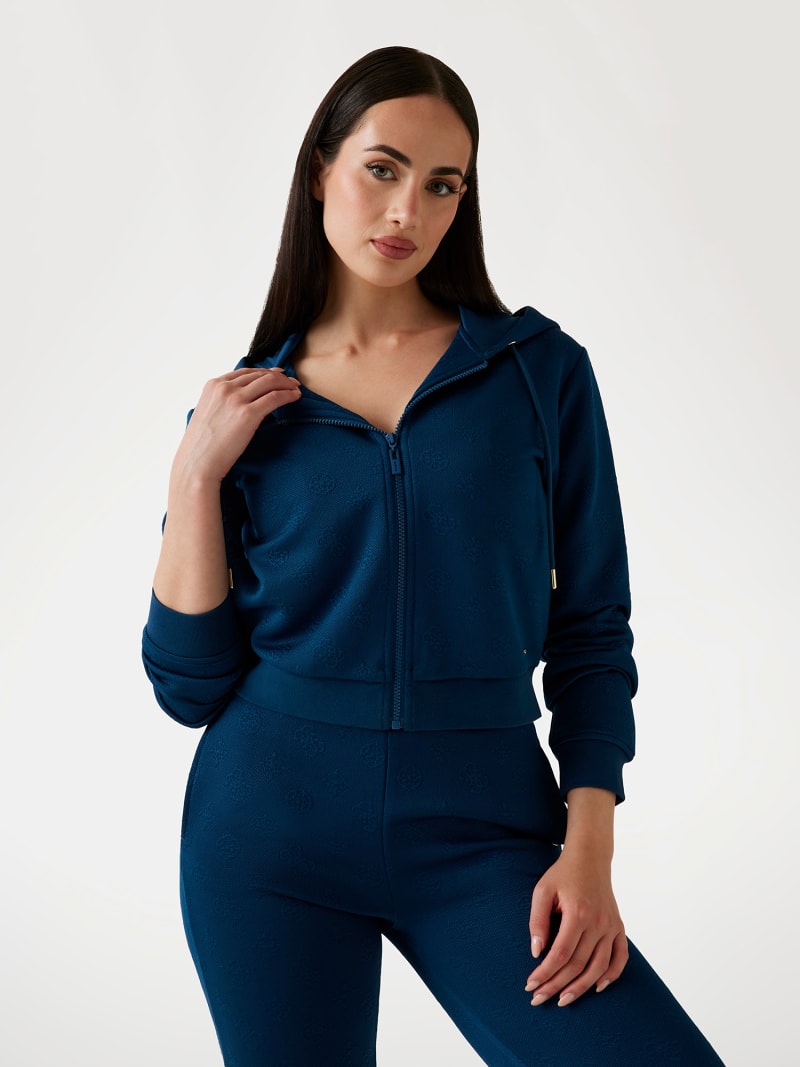 All-over logo full zip hoodie Women | GUESS® Past Collections