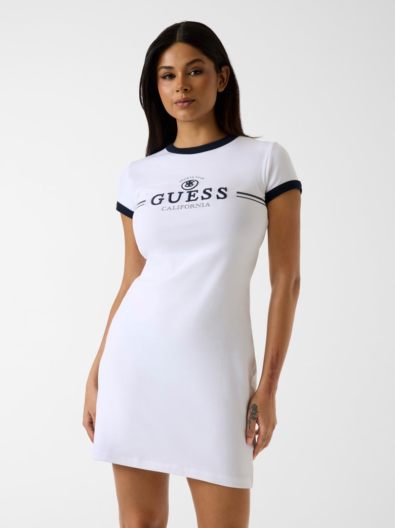 GUESS® Embroidered logo dress Women