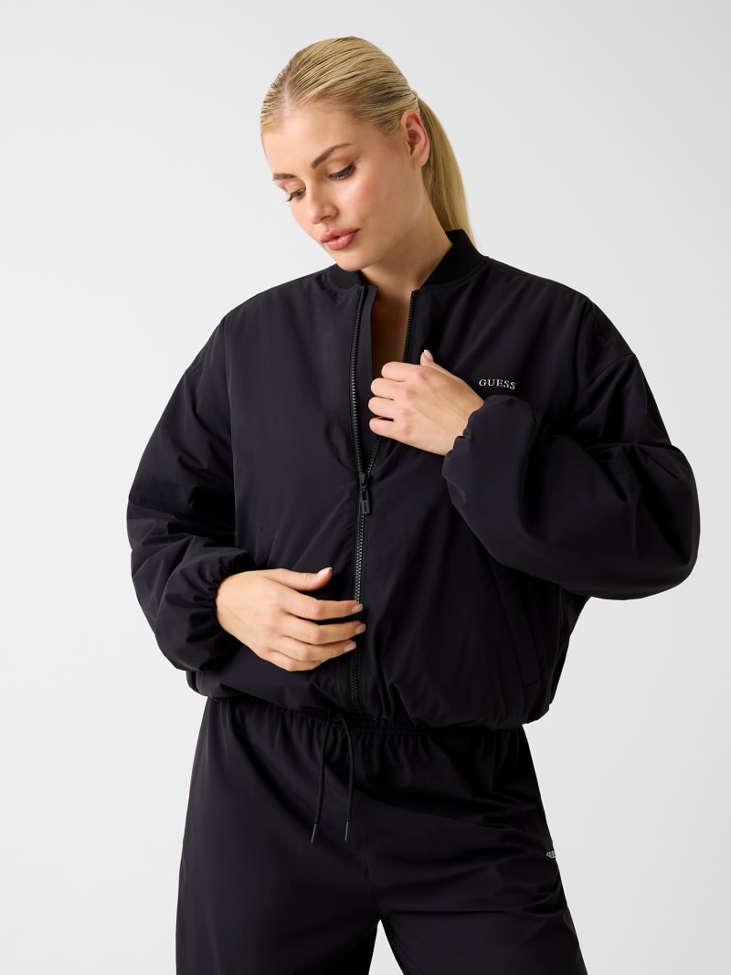 GUESS® Printed logo bomber jacket Women