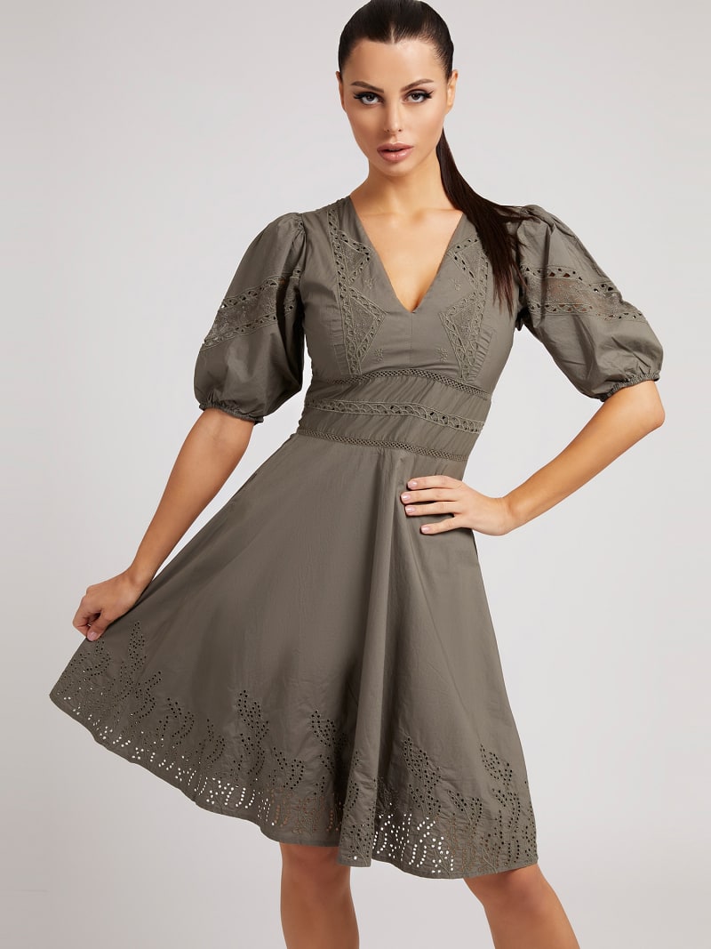 EMBROIDERY COTTON DRESS | GUESS® Outlet