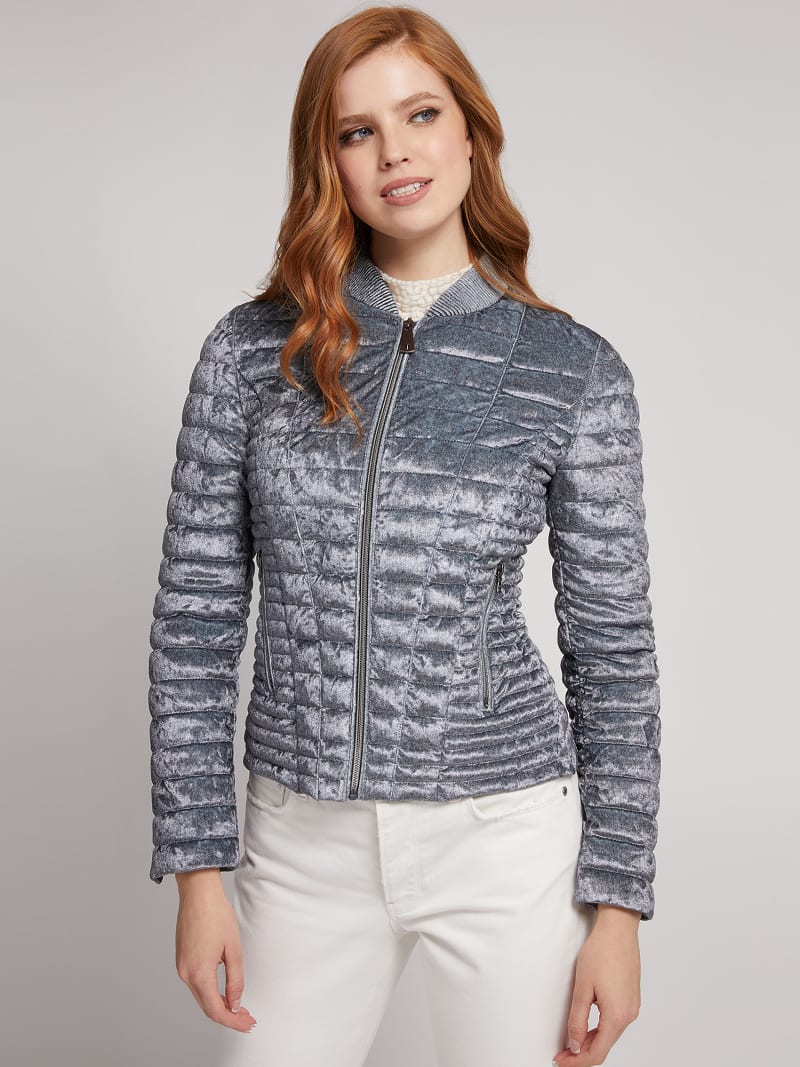 VELVET PADDED SLIM FIT JACKET Women | GUESS® Outlet
