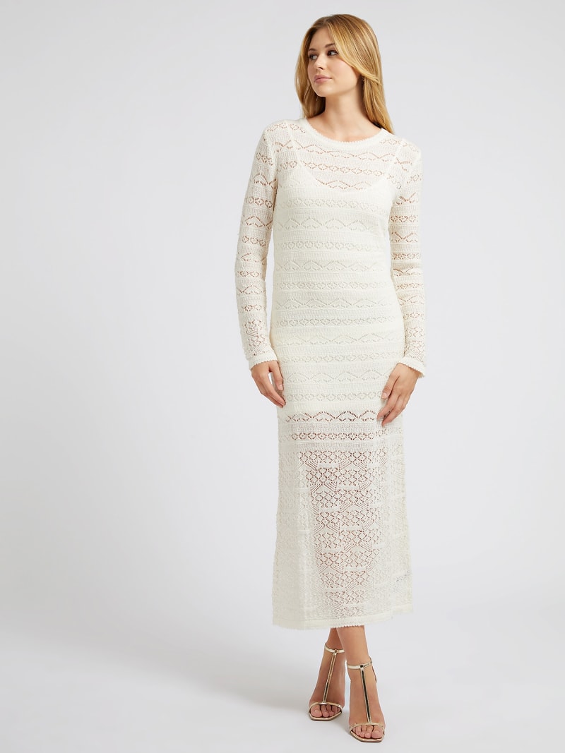 Wool blend long sweater dress Women | GUESS® Past Collections