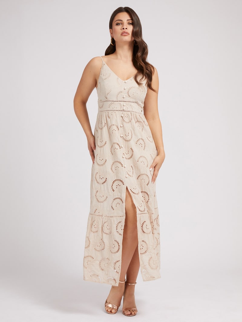 Eyelet long dress | GUESS® Outlet