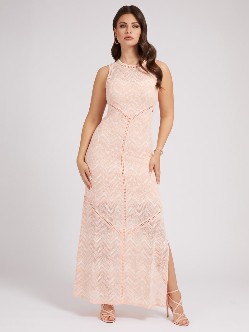 Robe longue macramé Femme | Site officiel GUESS®